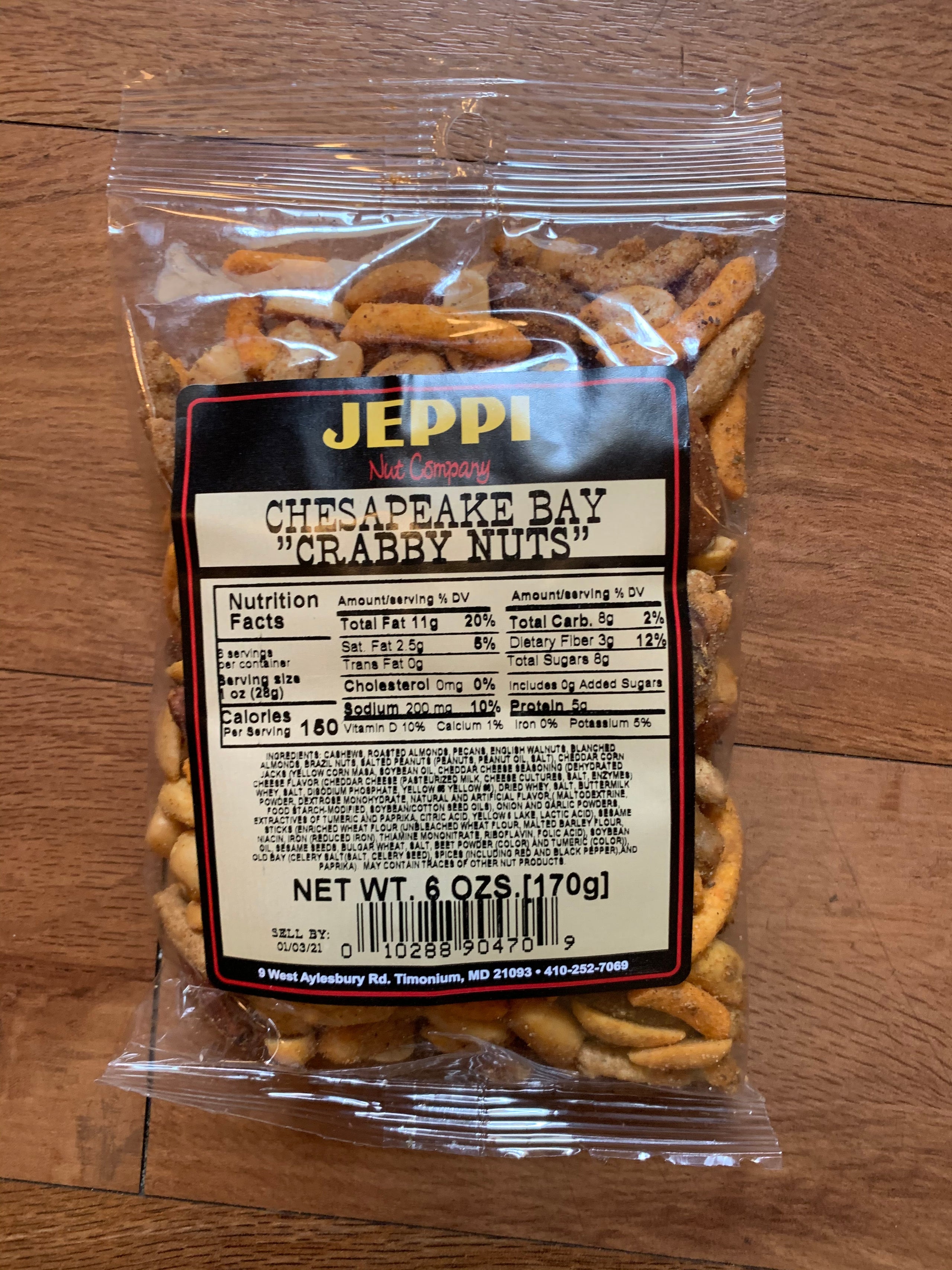 Jeppi Crabby Nuts | Pat’s Porch & MarylandBox.com